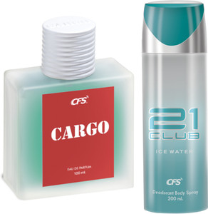 CFS Cargo Blue EDP Long Lasting Perfume & Ice Water Deodorant Body ...