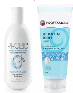 Godrej Professional Probio Keratin Revive Shampoo and Keratin Rich Mask ...