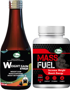 Fowke Mass Fuel Weight Gain Capsule With Weight Gain Syrup Combo Pack ...