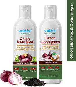 Vebix Professional Hair Regrowth Combo (Onion Shampoo + Onion ...
