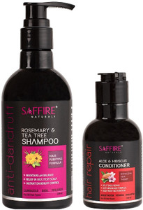 SAFFIRE Rosemary Tea Tree Anti-Dandruff Shampoo & Aloevera Hibiscus ...