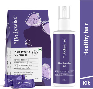 Be Bodywise Healthy Hair Kit | Biotin Hair Gummies (30 No) | Onion Hair ...