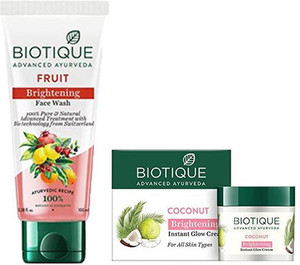 BIOTIQUE Bio Coconut Whitening And Brightening Cream, 50g And Bio White ...