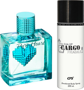 CFS Pure Heart Blue EDP Long Lasting Perfume & Cargo White Deodorant ...