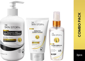 The Skin Story Sulphate Keratin Hair Care Trio(Shampoo + Conditioner ...