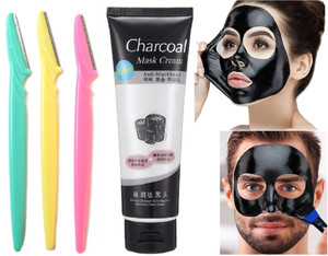 MYEONG Face Razors And Charcoal Peel Off Face Mask Price in India - Buy ...