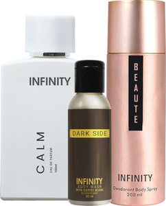 INFINITY Calm EDP Perfume 100ml, Beaute Deo Body Spray 200ml, Dark Side ...