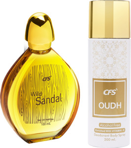 CFS Wild Sandal EDP Long Lasting Perfume & Oudh White Deodorant Body ...