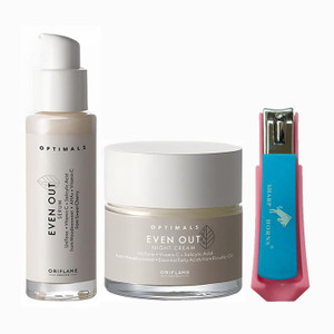 Oriflame Even Out Night Cream 50 ml with Even Out Serum 30 ml with Nail ...