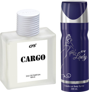 CFS Cargo White EDP Long Lasting Perfume & Lady Deodorant Body Spray ...
