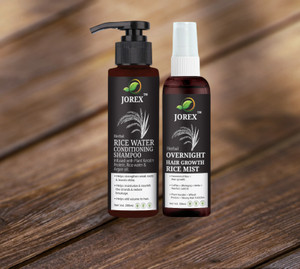 Jorex OVERNIGHT HAIR GROWTH RICE MIST & RICE WATER CONDITIONING SHAMPOO ...
