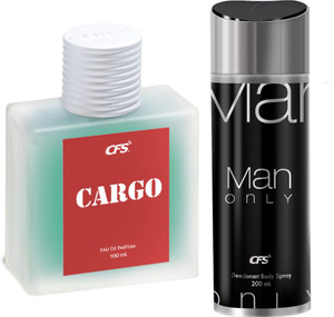 CFS Cargo Blue EDP Long Lasting Perfume & Man Only Black Deodorant Body ...