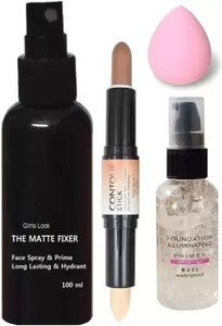 Girls Look COMBO OF PRIMER, FIXER, CONCEALER AND PUFF Price in India ...