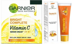 GARNIER bright complete vitamin c serum cream uv With Turmeric cream 30 ...