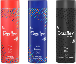 Dazller Talcum Powder - (Aura + Bliss + Fantazy) Smooth Texture, Beats ...
