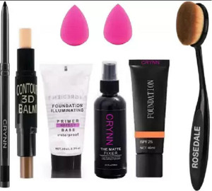 KAATO Kajal & 2 puffs & Primer & Fixer & Contour Stick & Foundation ...
