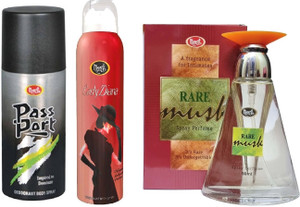 MONET 1 RARE MUSK PERFUME , 1 LADY DIANA DEODORANT , 1 PASSPORT BLACK ...