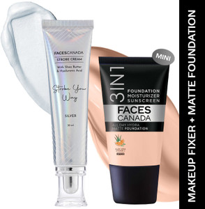 FACES CANADA Silver Strobe Cream (30ml) + Rose Ivory Hydra Matte Mini ...