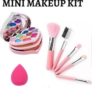 Pure Cosmetics NEW CUTE MINI MAKEUP KIT WITH 5PC BRUSHES SET AND A ...