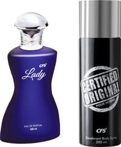 CFS Lady EDP Long Lasting Perfume & Certified Black Deodorant Body ...
