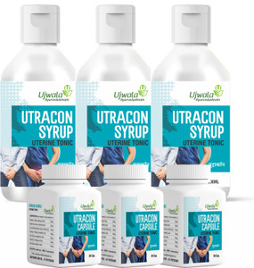 UJWALA AYURVEDASHRAM Utracon Syrup and Utracon Capsule Kit for One ...