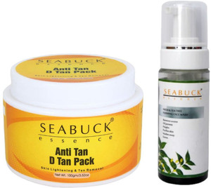 Seabuck Essence Neem & Tea Tree Foaming Face Wash and Anti Tan and D ...