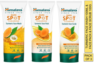 HIMALAYA dark spot clearing turmeric face wash 100ml & face pack & face ...