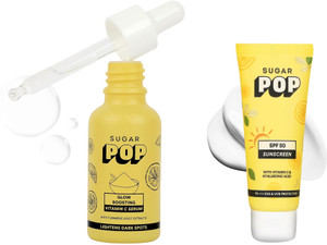 SUGAR POP Glow Boosting Vitamin C Serum 30ML + SPF 50 Sunscreen 50G ...