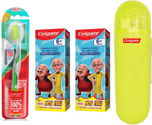 Colgate SlimSoft Advance Ultra Soft Toothbrush+ Kid's Motu Patlu Bubble ...
