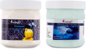 feelhigh Diamond Scrub 500ml+Mask500ml -Skin Brightening & Skin ...