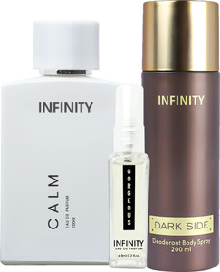 INFINITY Calm EDP Perfume 100ml, Dark Side Deodorant 200ml, Gorgeous ...