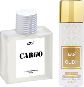 CFS Cargo White EDP Long Lasting Perfume & Oudh White Deodorant Body ...