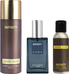 INFINITY Dark Side 200ml Deodorant, Curv 25ml EDP Perfume, Dark Side ...