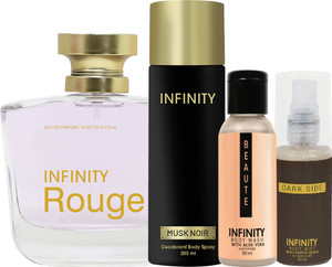 INFINITY Rouge Perfume, Musk Noir Deodorant, Beaute Body Wash & Dark ...