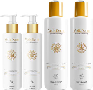 Vedicderm Sensitive Scalp Bundle - Cleanser & Serum for Scalp Psoriasis ...