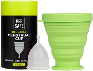 Pee Safe Large Reusable Menstrual Cup & Menstrual Cup Sterilizing ...