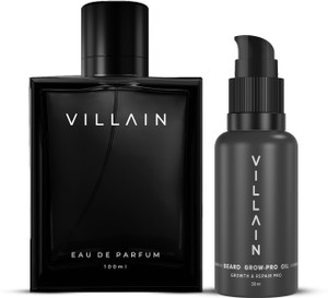 VILLAIN Devious Duo Combo Kit (Classic 100 ml EDP, Beard Growth Oil 30 ...