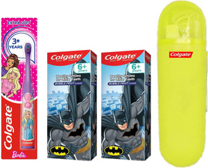 Colgate Barbie Electric Toothbrush for kids+Batman Toothpaste For Kids ...