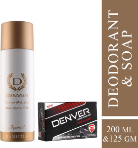 DENVER Imperial Deo 200 Ml & Black Code Soap 125g Deodorant Spray - For ...