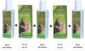 Zulf Raj Hair Oil 100ml*2 & Shampoo 200ml*3 Price in India - Buy Zulf ...