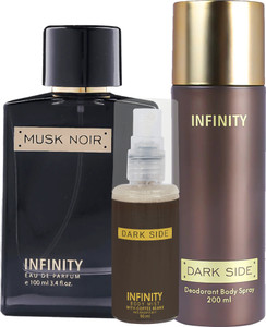 INFINITY Musk Noir EDP Perfume 100ml,Dark Side Deodorant 200ml,Dark ...