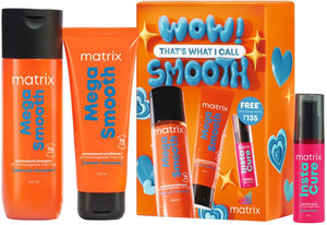 MATRIX Mega Smooth Combo for Frizzy Hair,Shampoo+Conditioner+mini ...