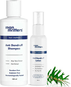 Man Matters Anti Dandruff Kit with Shampoo And Lotion | Reduces Flakes ...
