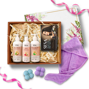 sesa Gift Set For Men| Rice Oil, Shampoo, Conditioner & Hair Spa Kit ...