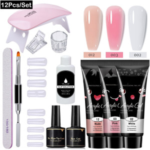 BOZLIN Poly Nail Gel Extension Kit for Builder Gel UV Nail Art Kit Nail ...
