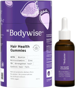 Be Bodywise Biotin Hair Gummies for Hair Fall (60 No) | 3% Redensyl ...