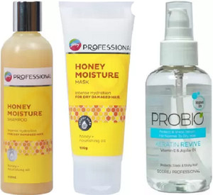 Godrej Professional Honey Moisture Shampoo+Mask & Probio Keratin Revive ...