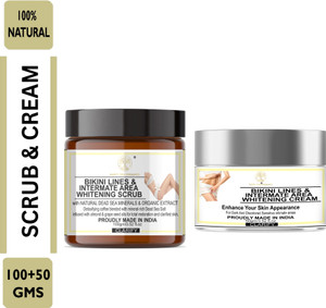 Happytree Organics Bikini Lines Scrub (100 gms) and Cream(50 gms) for ...