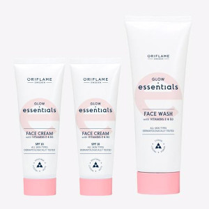 Oriflame ESSENTIALS Glow Essentials Face Cream with Vitamins E & B3 SPF ...