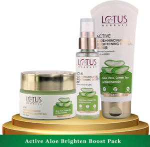 LOTUS HERBALS Active Aloe + Niacinamide Brighten Pack Price in India ...